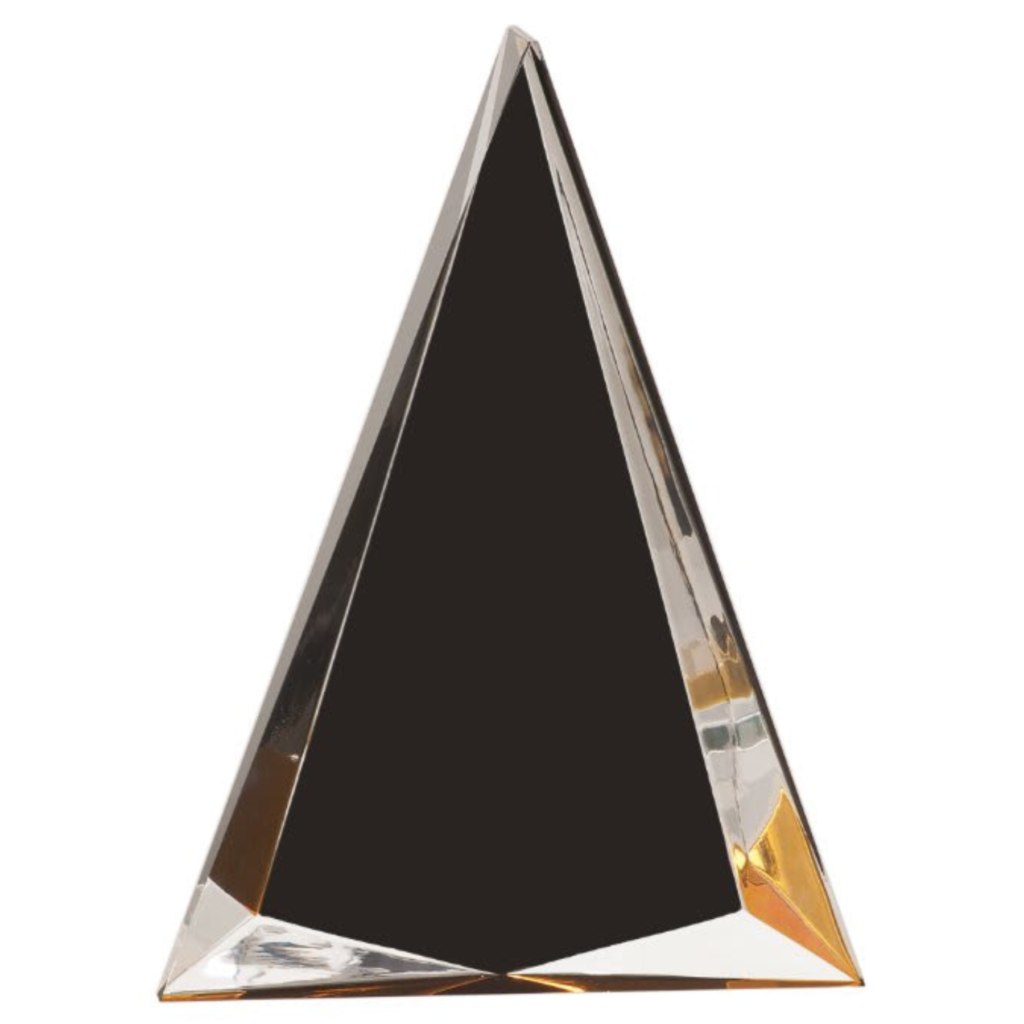 6" x 8" Black/Gold Pinnacle Acrylic - Hi 5 Awards